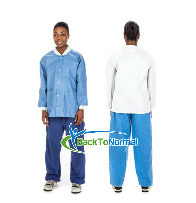Medline Disposable Lab Jacket - Medium Size (10 Jackets / Pack) - Back ...